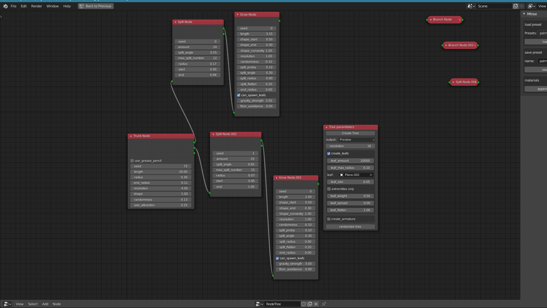 Can't load saved presets in Blender version 2.92.0 · Issue #267 · MaximeHerpin/modular_tree · GitHub
