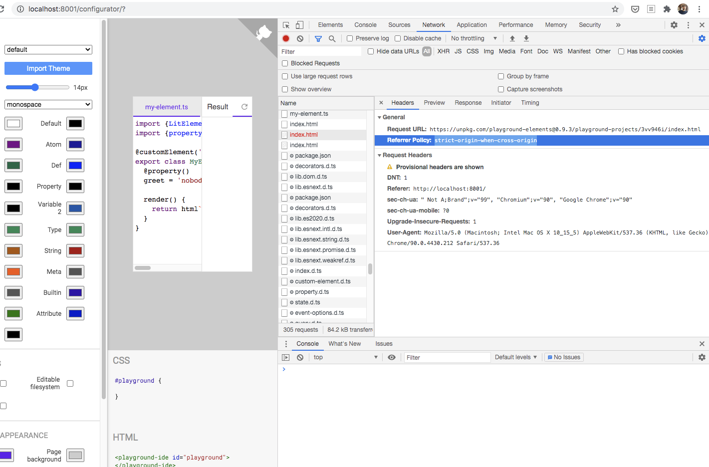 Configurator/demo not load. · Issue #157 · google/playground-elements · GitHub