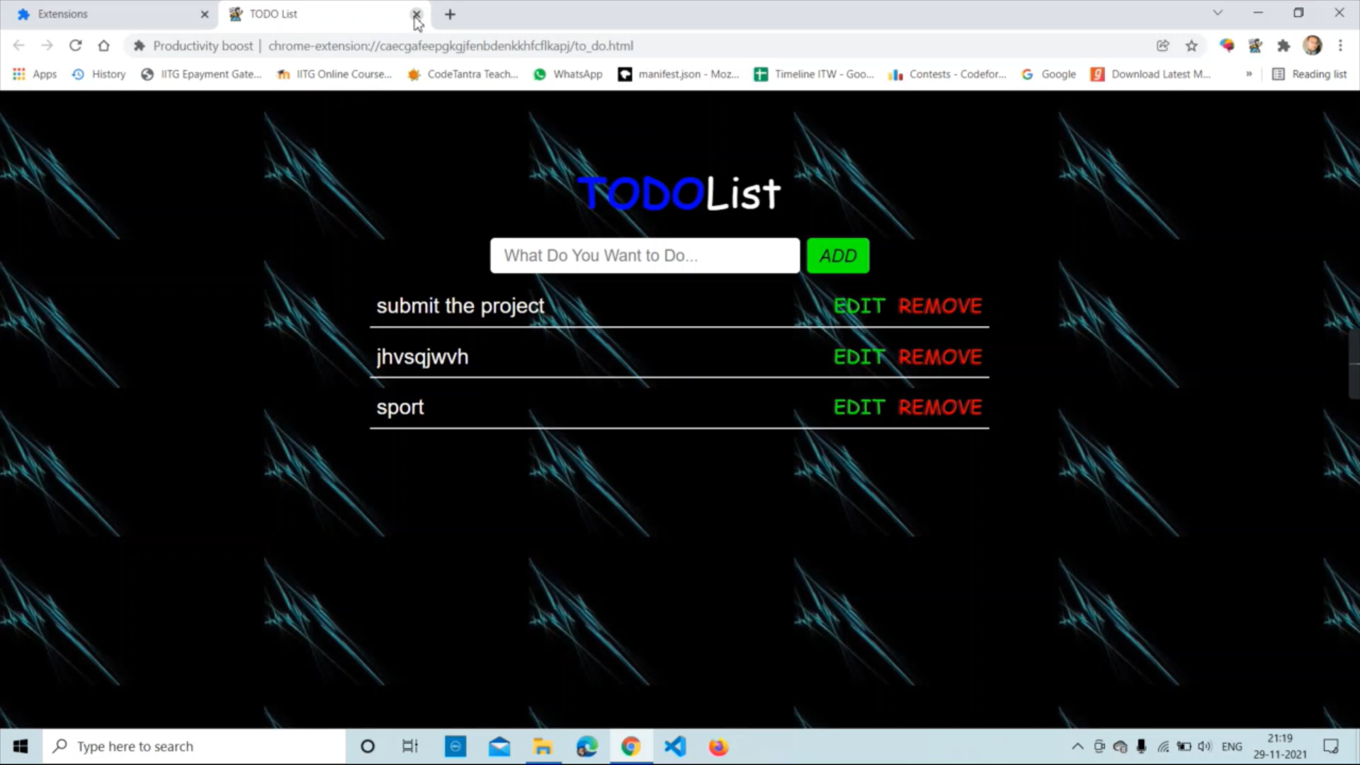 GitHub - arsh-v/Productivity-Management: I did this project under coding club IIT Guwahati.