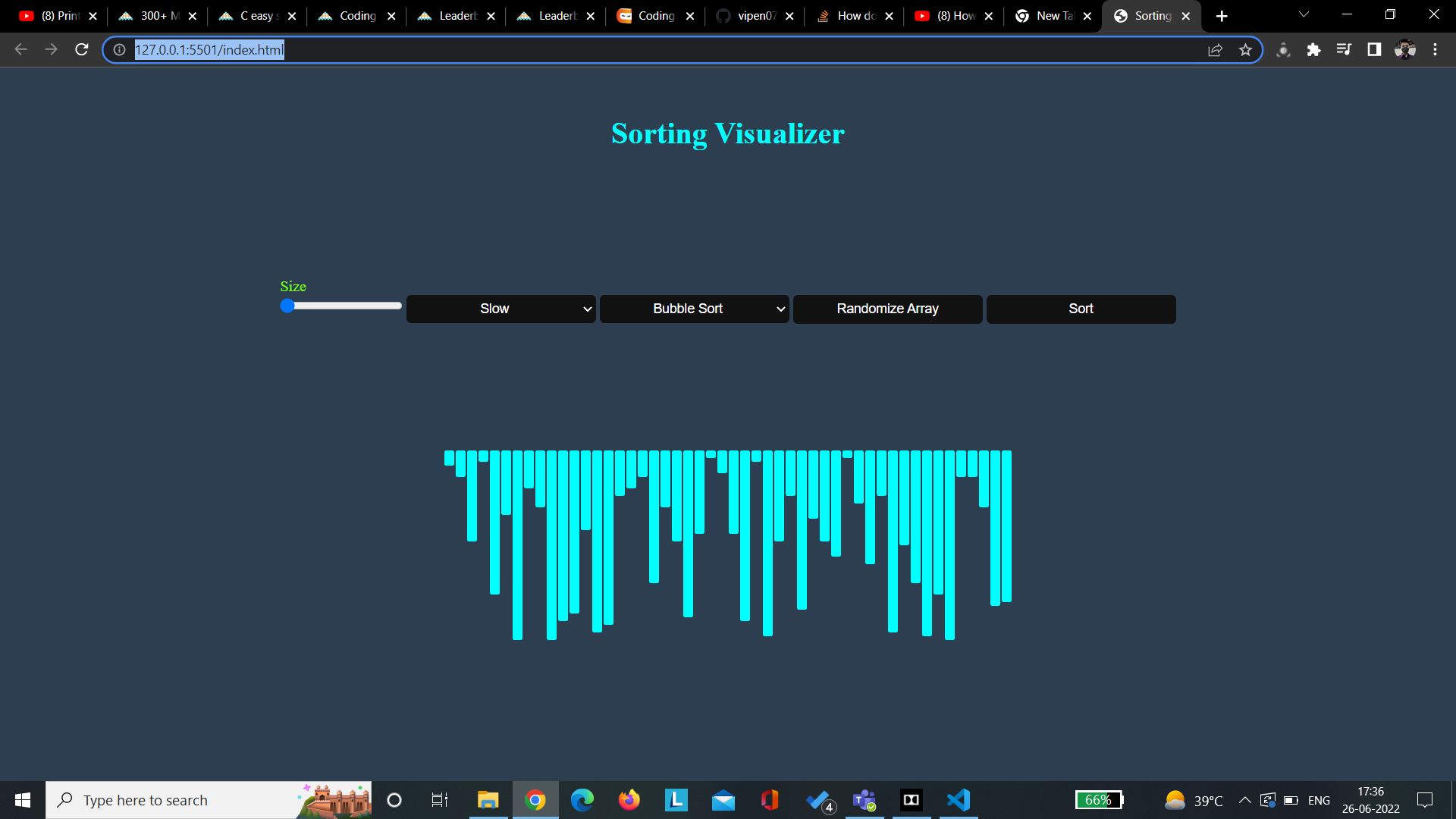 Github Vipen07sorting Visualiser