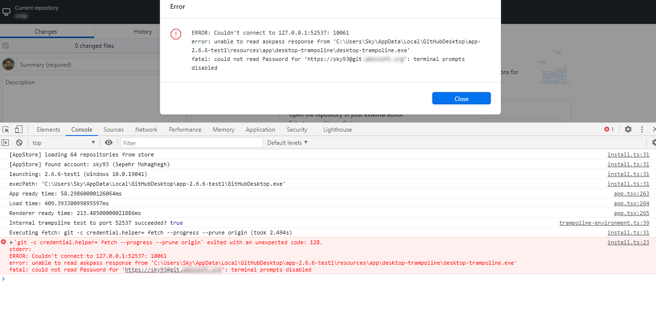 Github Desktop unexpectedly closes on version 2.6.4 · Issue #11696 ...