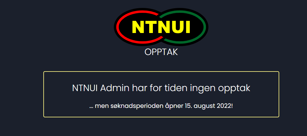 Improve welcome message on main page · Issue #99 · NTNUI/opptak · GitHub