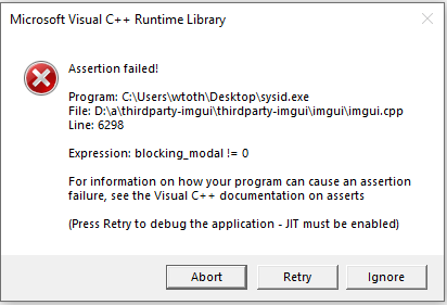 Crash when selecting 'forward' analysis on incomplete dataset, unable to load application after ...