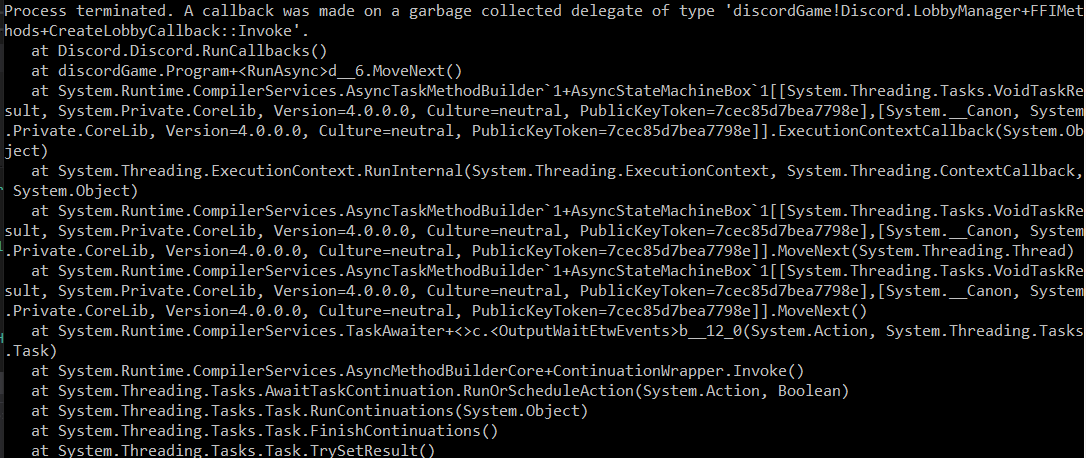 Misuse of GCHandle causes fatal GC errors · Issue #2577 · discord/discord-api-docs · GitHub