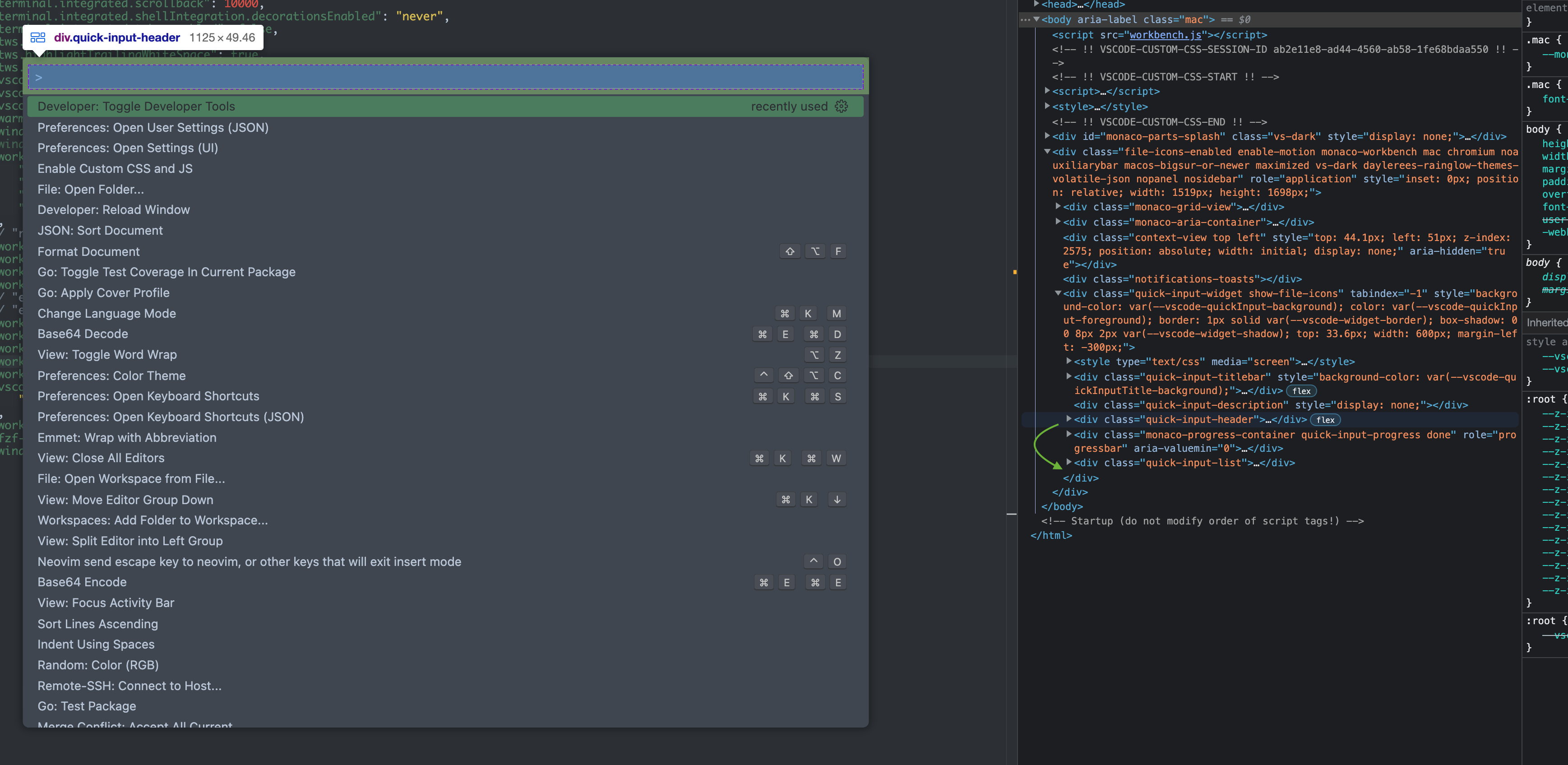 Option to widen the command palette · Issue #85374 · microsoft/vscode ...
