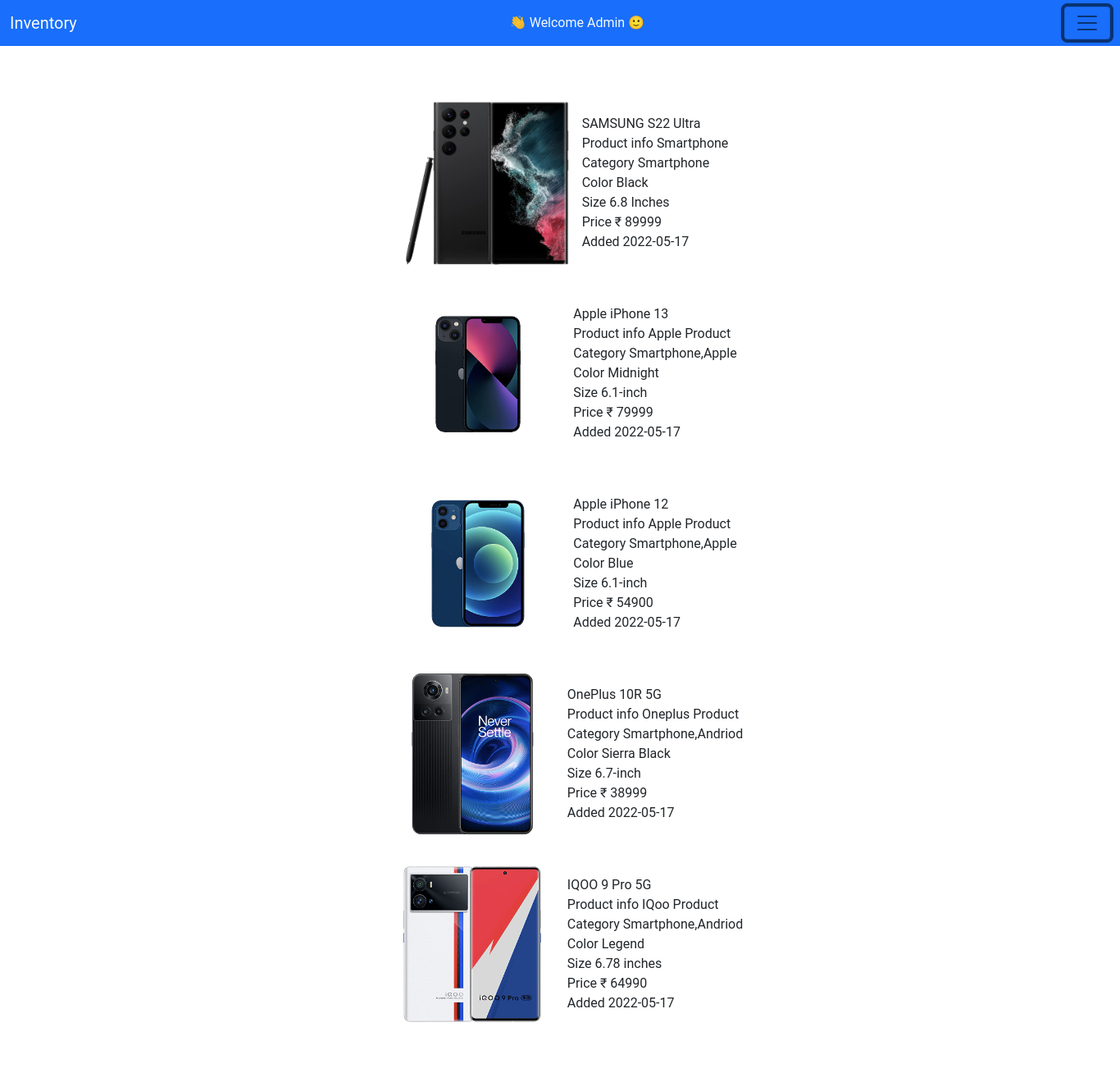 GitHub - vaibhavmde/capstone-Inventory: Inventry app to manage your inventry and bills
