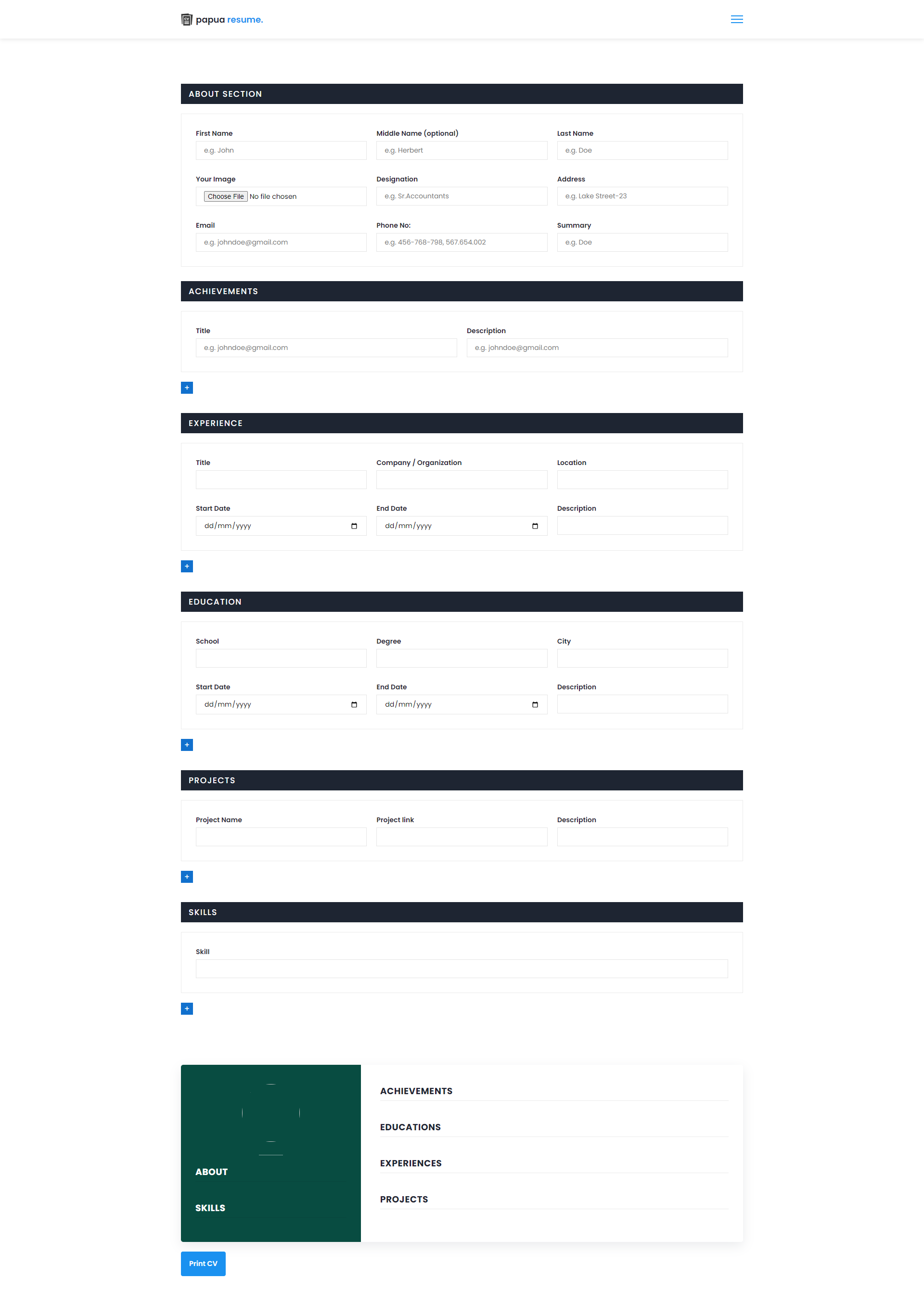 GitHub - ellyansek18/resume-using-vanilla-jayascript: Papua Resume ...