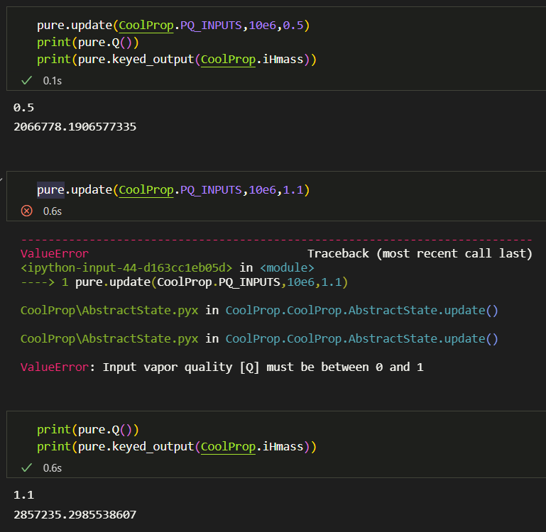 Wrong enthalpy outputs for illegal quality inputs · Issue #2195 · CoolProp/CoolProp · GitHub