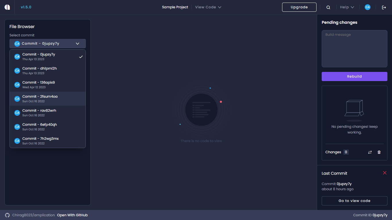 🐛 Bug Report: When tries to see code for different commit the screen becomes blank · Issue #5794 ...
