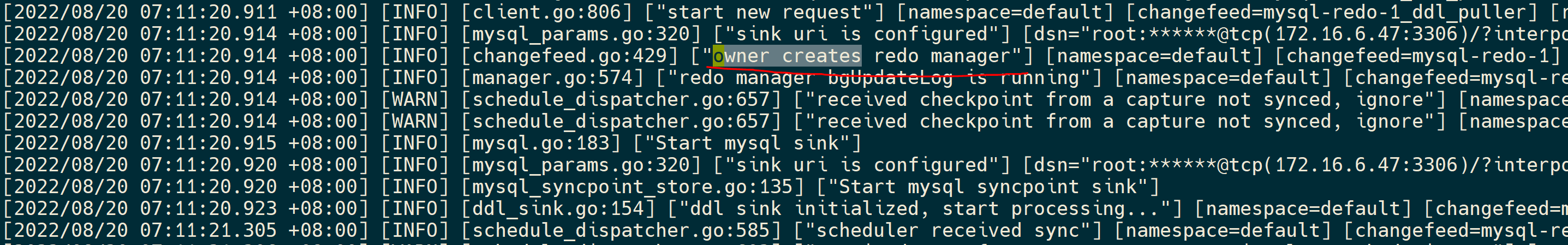 redo log changefeed stuck after enable sync-point · Issue #6827 · pingcap/tiflow · GitHub