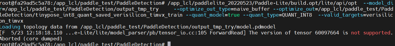 tinypose and lite hrne QAT 训练失败 · Issue #6037 · PaddlePaddle/PaddleDetection · GitHub
