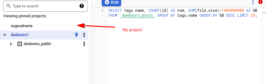 How to run BigQuery queries? · Issue #5222 · danbooru/danbooru · GitHub