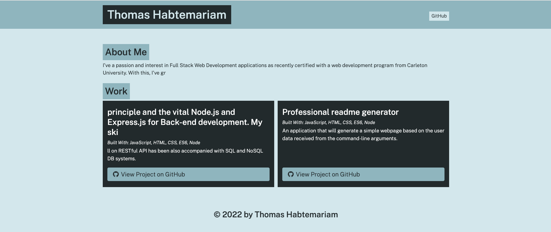 GitHub - tomhabt/portfolio-generator