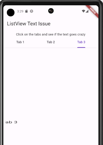 Material 3 Text Disappears While Navigating Between Tabs Inside Of A Tabview · Issue 126561 