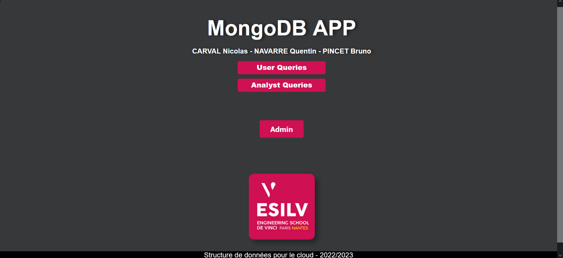 GitHub - NicolasCarval/MongoDB_Application: Project for Final Year at ...