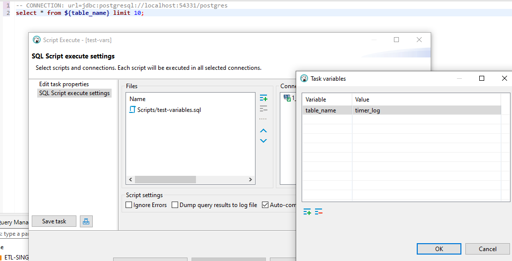 Variables in Database Tasks Are No Longer Being Passed to Scripts · Issue #18998 · dbeaver ...