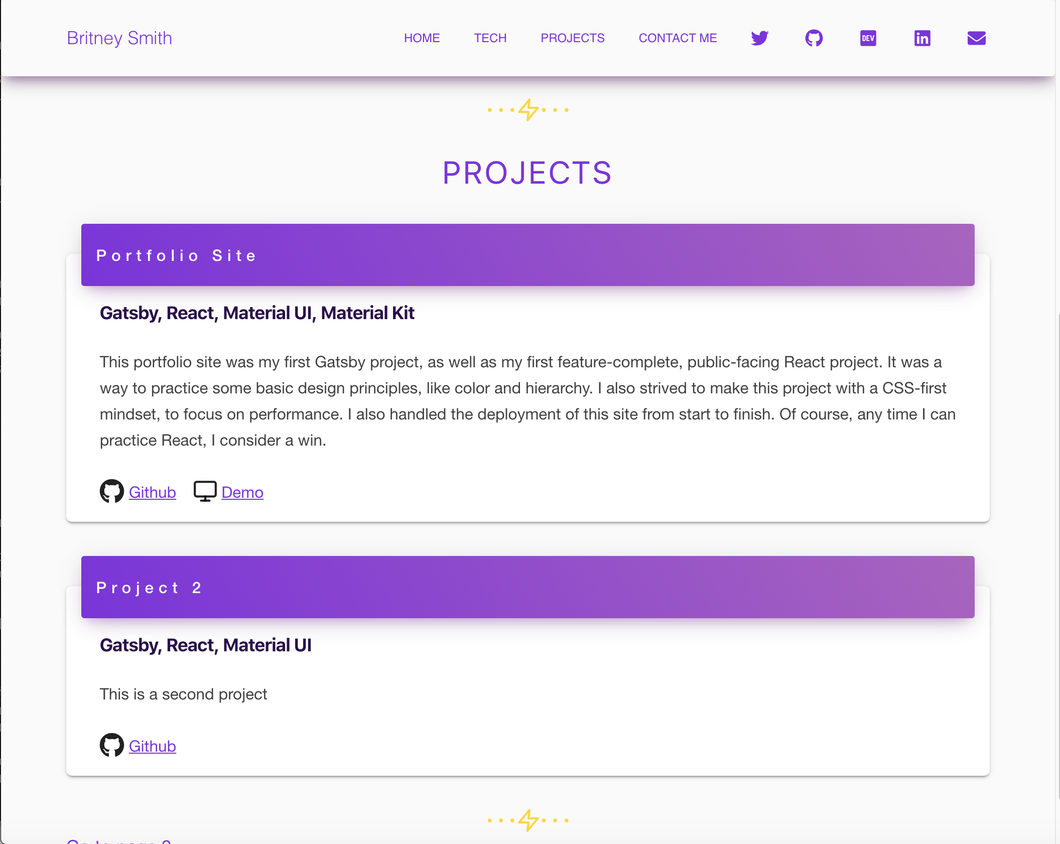 Github Britneysportfolio Site Gatsby A Version Of My Portfolio Site Built With Gatsbyjs 🚀