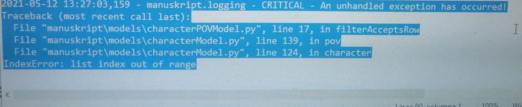 Bug in character section · Issue #875 · olivierkes/manuskript · GitHub