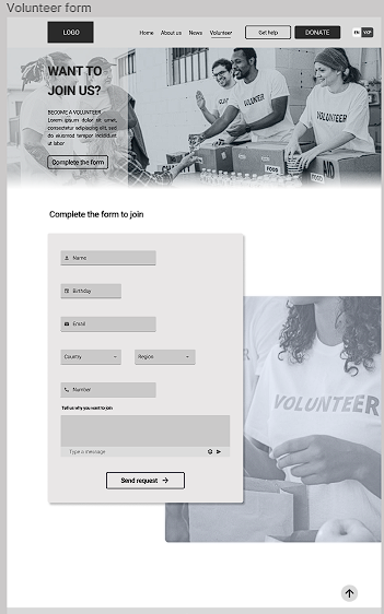 Todo: create volunteer form page · Issue #30 · inkua/maqueta-ong · GitHub