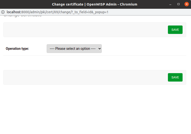 [bug] Pop Up For Existing Certificate Triggers Js Switcher · Issue 375 · Openwisp Openwisp