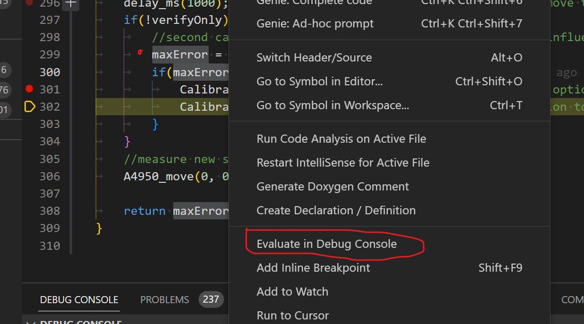 Right click -> Evaluate in Debug Console - not working · Issue #3771 · platformio/platformio ...