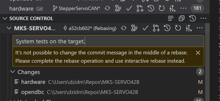 Interactive rebase - Commit Msg cannot be edited while doing Interactive rebase - Commit Msg cannot be edited while doing