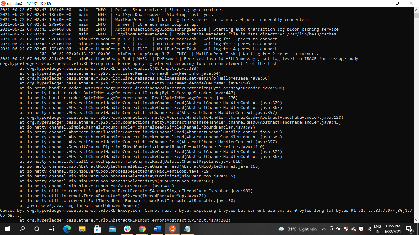 Cannot Connect To The Rinkeby Testnet Using Docker Command · Issue 2460 · Hyperledger Besu · Github