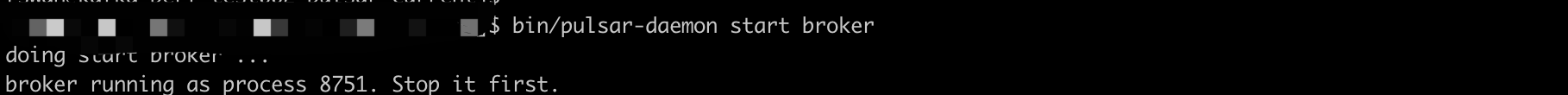 Can't start broker by pulsar-daemon script, because the last PID ...