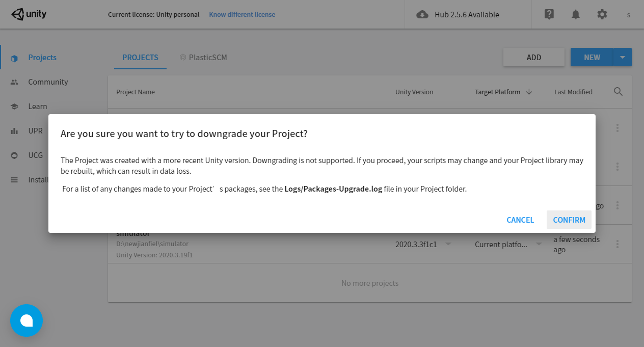 Error when starting unity · Issue #1913 · lgsvl/simulator · GitHub