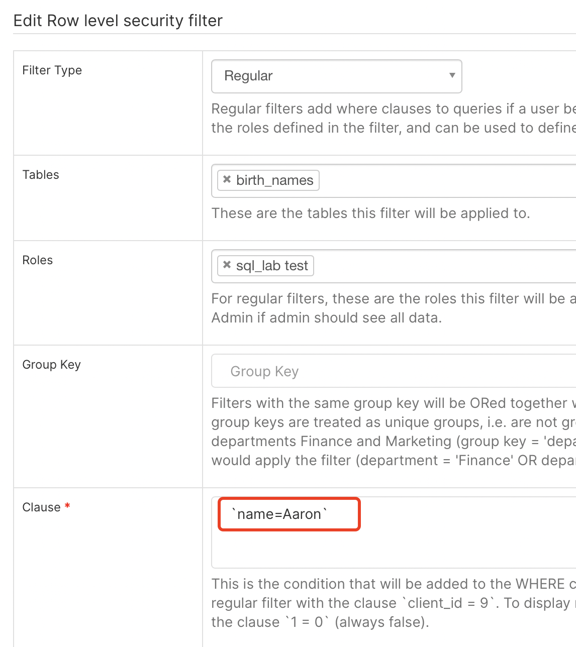 Row Level Security Rule Not Working In Sql Lab · Issue 15251 · Apache Superset · Github