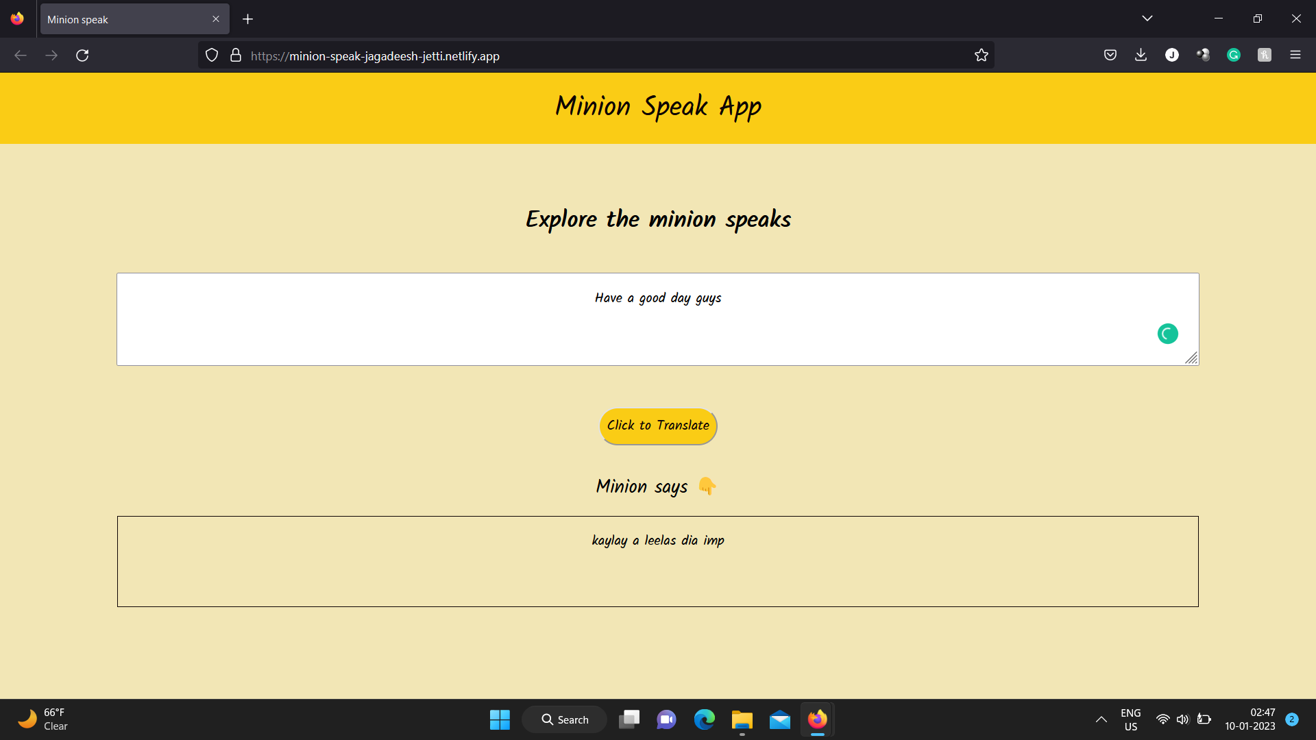 GitHub - Jagadeesh-Jetti/Minions-Translator: Convertion of english texts to minion language ...