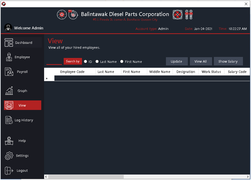 GitHub - ogie05/Payroll-System: Payroll System for Balintawak Diesel Parts Corporation