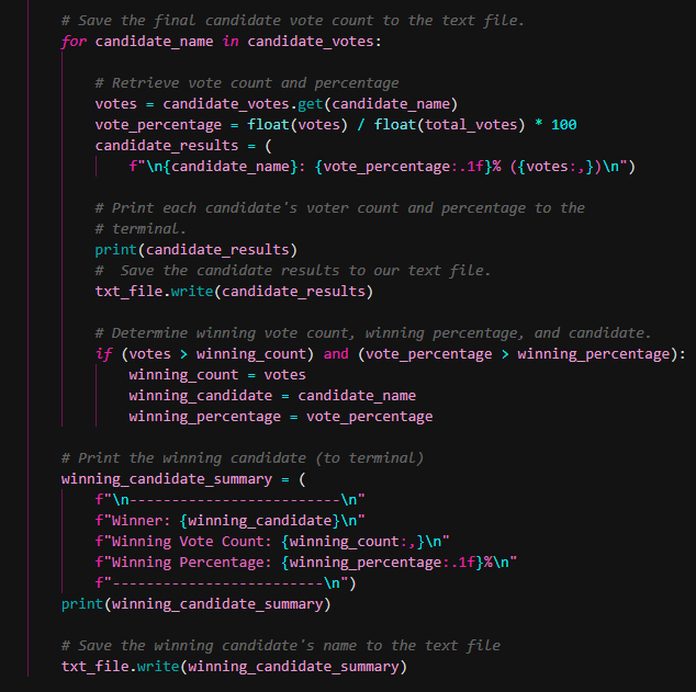 GitHub - krtuggey/Election_Analysis: Election results analysis using Python