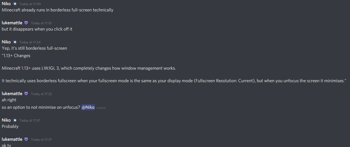 borderless fullscreen EDIT: option to not minimise on unfocus · Issue #6220 · sp614x/optifine ...