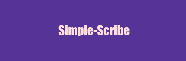 GitHub - abdullah-adib/Simple-Scribe