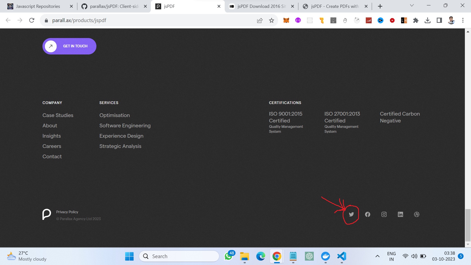 Bug Report: Request to Update Twitter Icon to X - HACKTOBERFEST · Issue #3647 · parallax/jsPDF ...