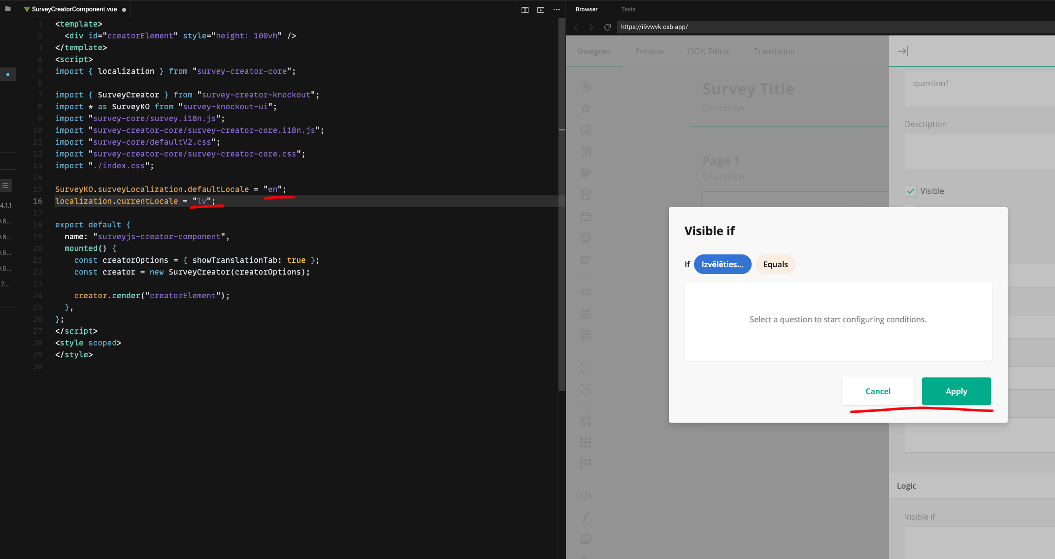 Buttons in popup window are not translated and use english text · Issue ...