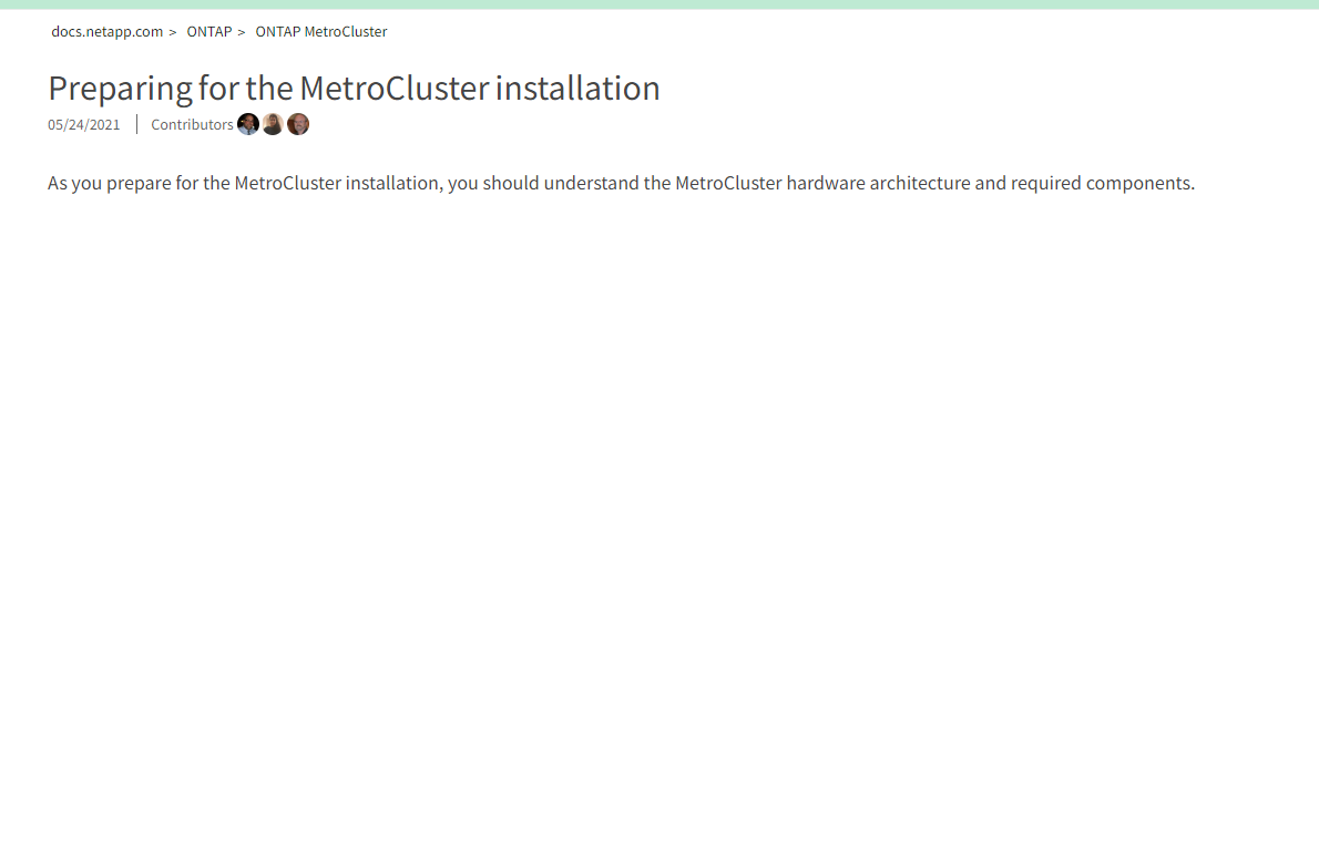 Page Is Blank · Issue 224 · Netappdocs Ontap Metrocluster · Github