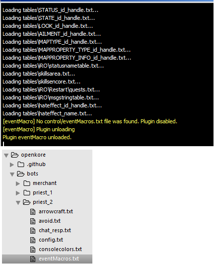Evenmacro not loading · Issue #986 · OpenKore/openkore · GitHub