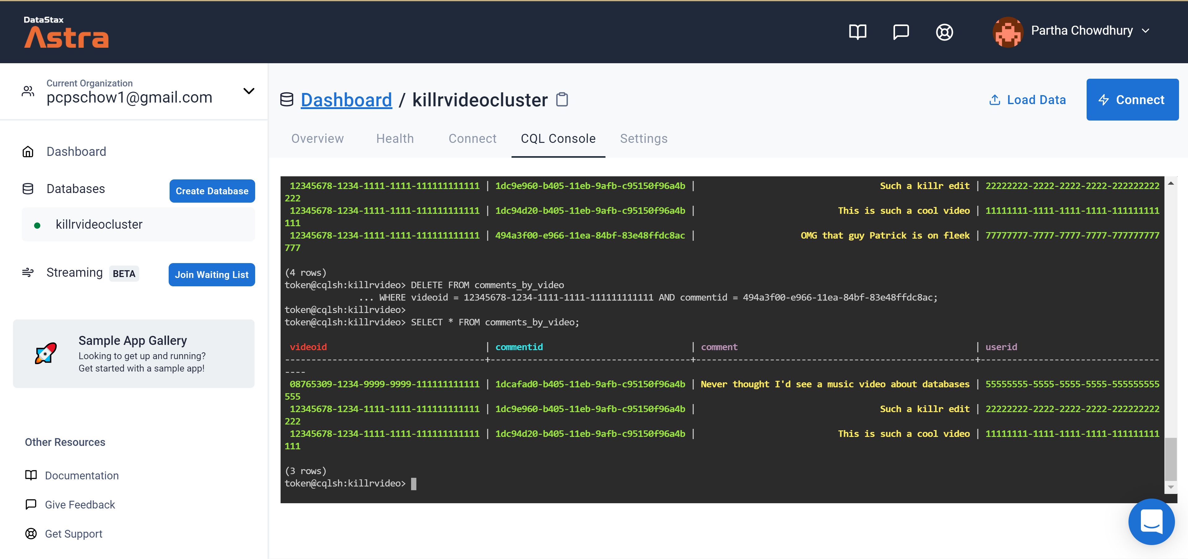[HW] Partha Sarathi Chowdhury · Issue #104 · datastaxdevs/workshop-intro-to-cassandra · GitHub