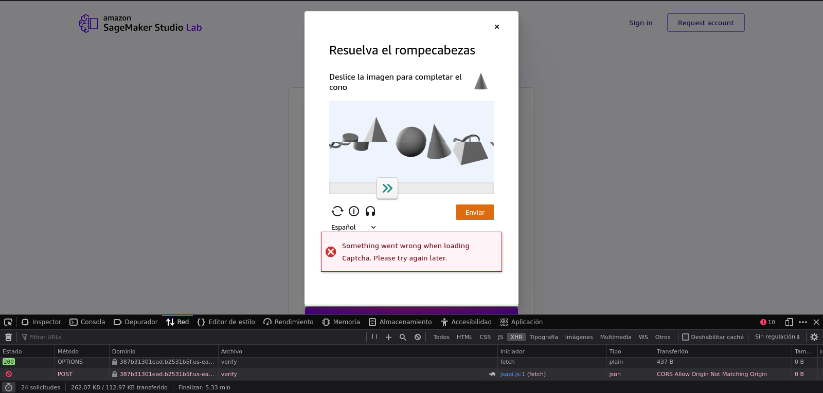 Can't create new account · Issue #214 · aws/studio-lab-examples · GitHub