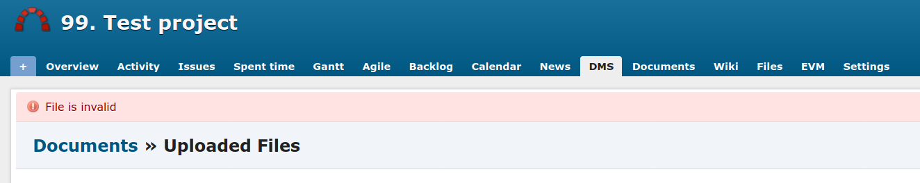 Strange error preventing any file upload in DMSF 2.4.7 & Redmine 4.2.1 · Issue #1253 · danmunn ...