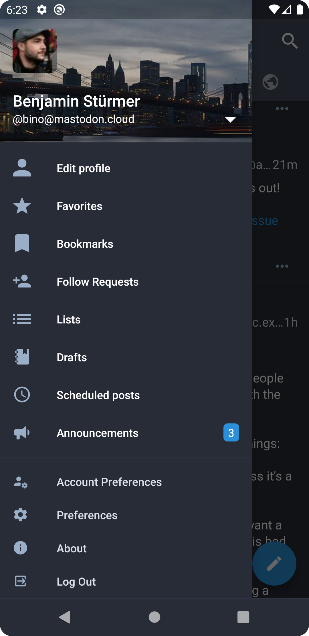 [Feature Request] Reorganize Sidebar · Issue #2155 · tuskyapp/Tusky · GitHub