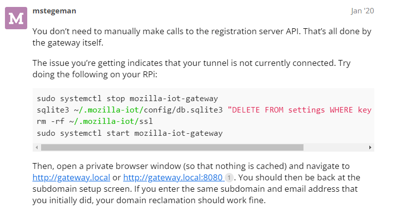 Unable to register or re-claim subdomains · Issue #2948 · WebThingsIO/gateway · GitHub