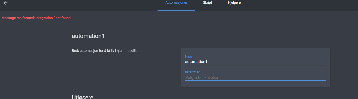 Automation in UI throws: Message malformed: Integration ‘’ not found` · Issue #33204 · home ...
