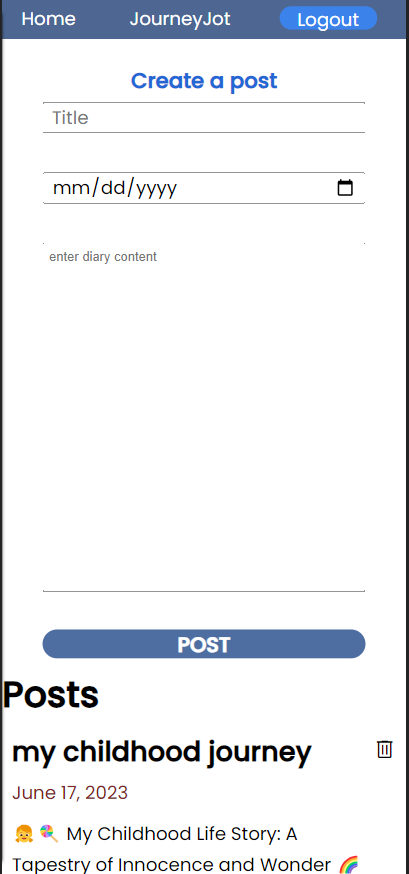 GitHub - Stroller15/JourneyJot-frontend: JourneyJot is an intuitive and secure diary app built ...