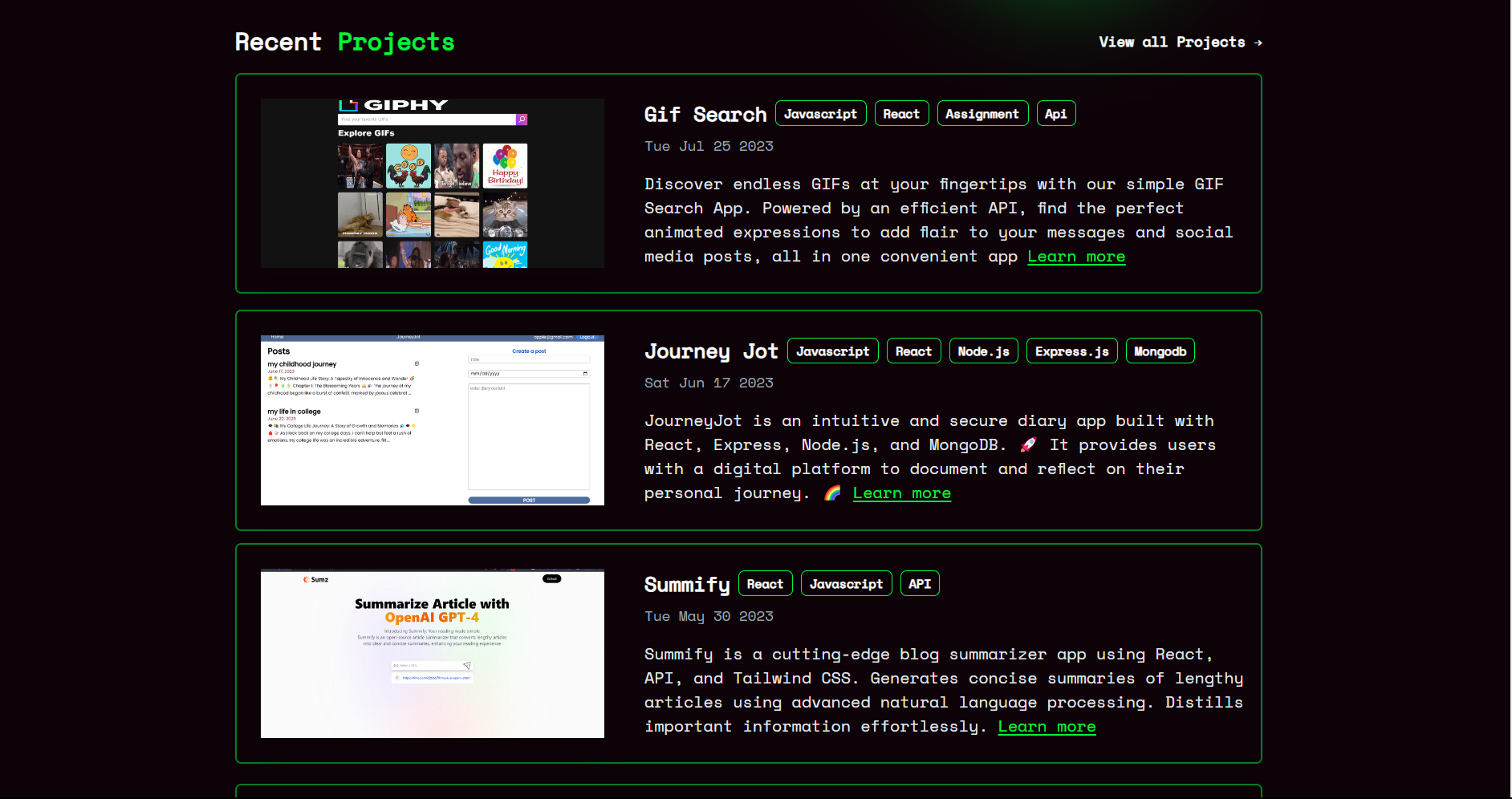 GitHub - Stroller15/portfolio-neon: Build a centralized application showcase of my working ...