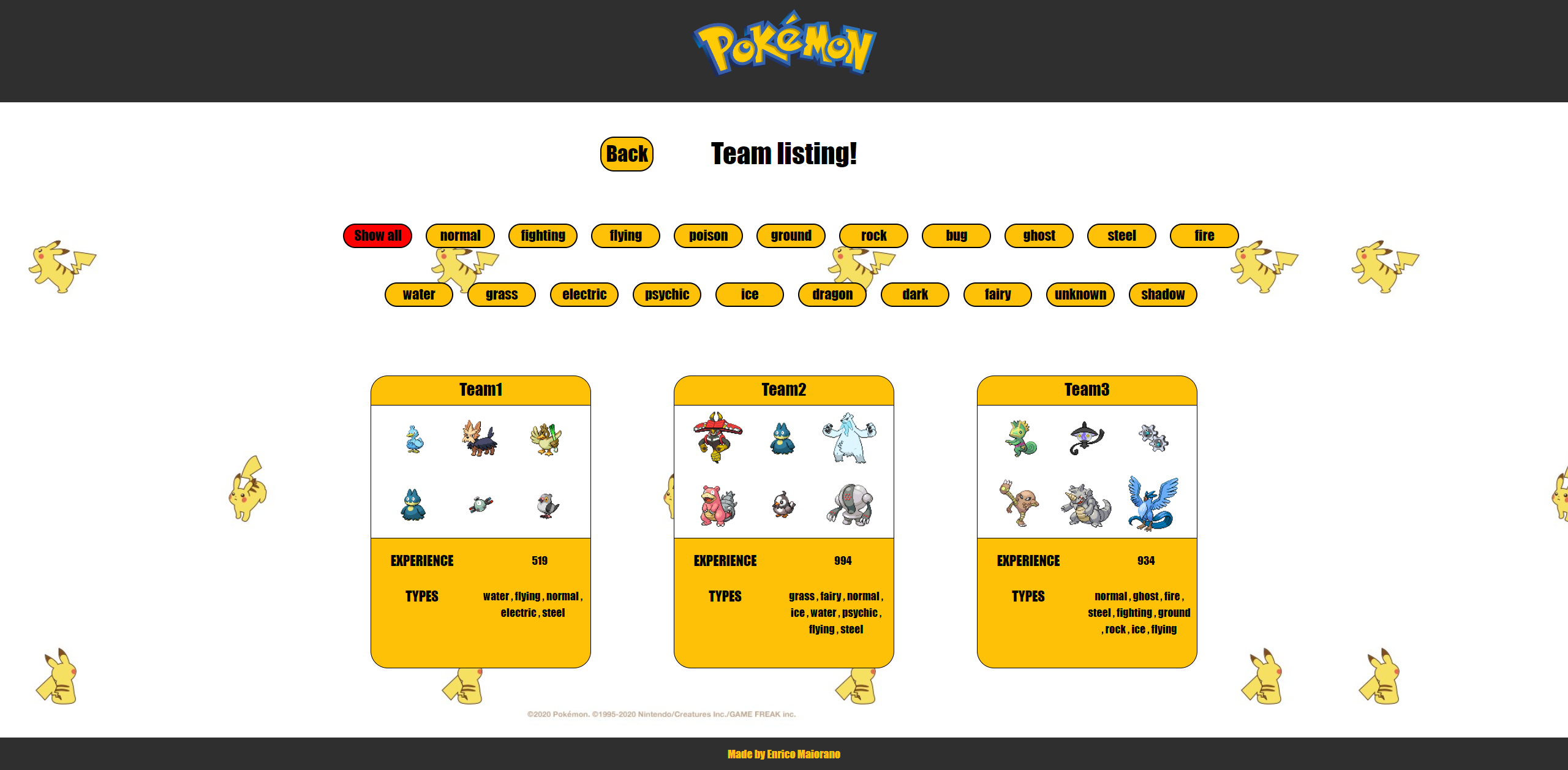 GitHub - EnricoMaiorano/PokemonWebApp: Pokemon app game