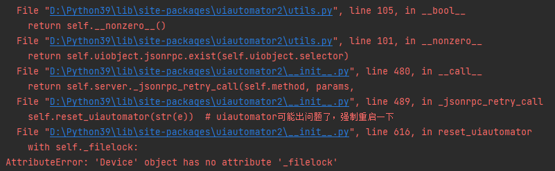 使用wifi连接时，项目运行一会就会报错 · Issue #784 · openatx/uiautomator2 · GitHub