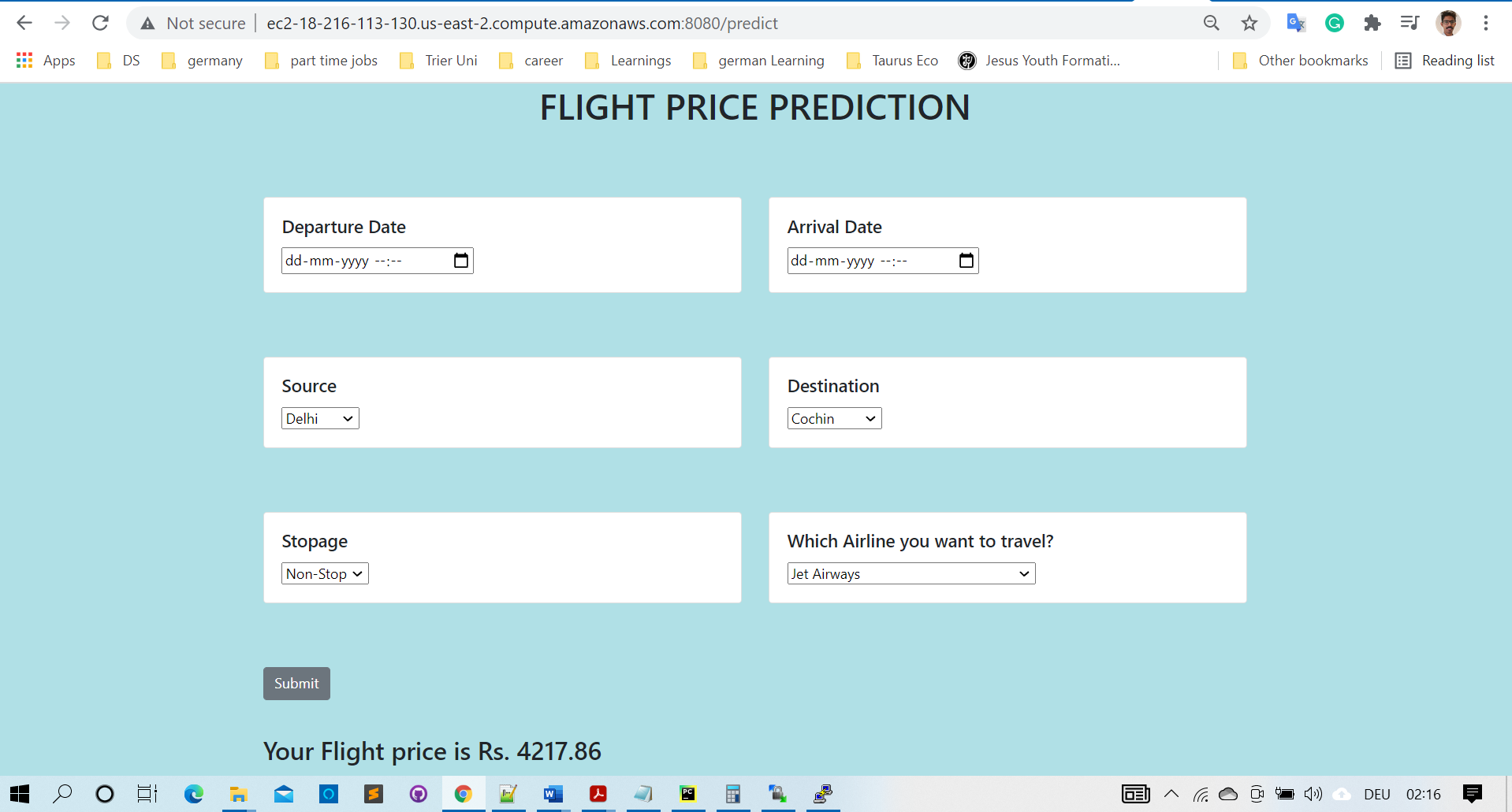 GitHub - jibin-sebastian/Flight-price-prediction